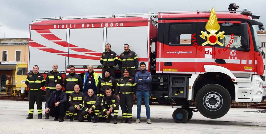 Vigili del Fuoco di Sassari, concluso il primo corso per autisti AutoPompaSerbatoio su rotaia ...
