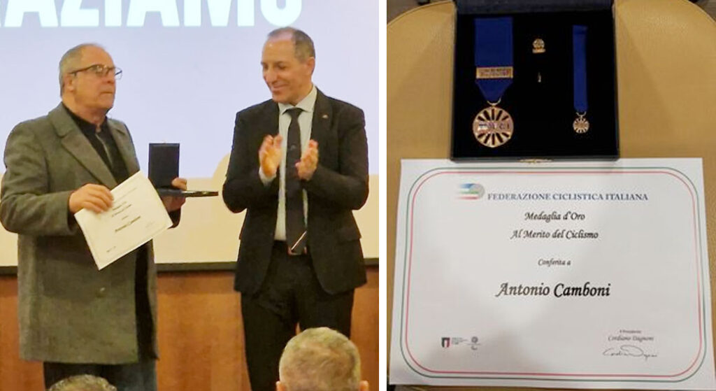 Ozieri. Medaglia d'oro al merito del ciclismo per Antonio Camboni ...